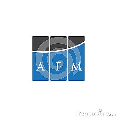 AFM Letter Logo Design On Black Background. AFM Creative Initials ...