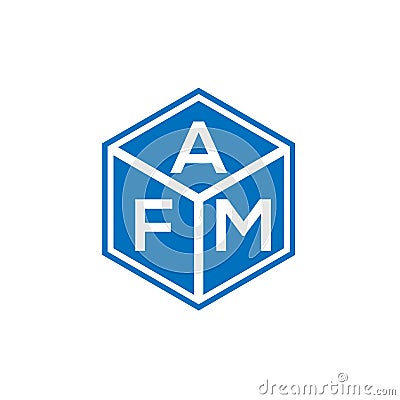 AFM Letter Logo Design On Black Background. AFM Creative Initials ...