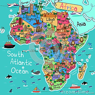 Africa Map Stock Vector - Image: 65247227