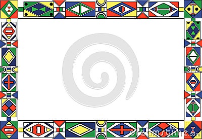 African-tribal-art Pattern's Frame Royalty Free Stock Images - Image ...