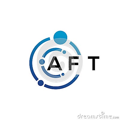 AFT Letter Logo Design On Black Background. AFT Creative Initials ...