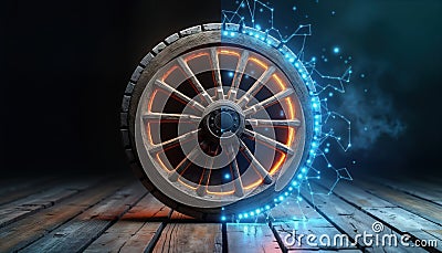 Aged Wooden Cartwheel Transforms Into High-tech Illuminated Digital ...