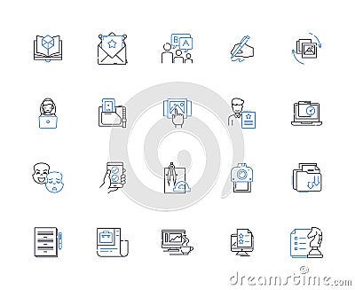 Aggregate Line Icons Collection. Confluence, Collection, Assemblage ...