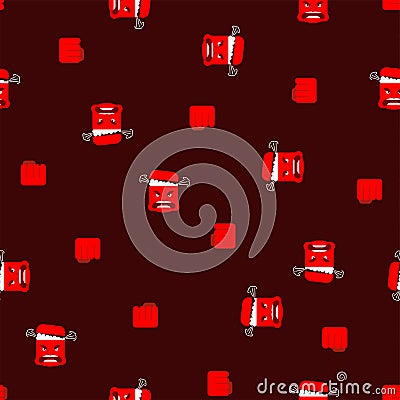 Aggression Pattern Seamless. Anger Background. Wrath Texture Vector ...