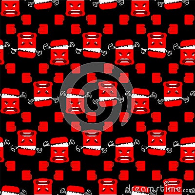 Aggression Pattern Seamless. Anger Background. Wrath Texture Vector ...