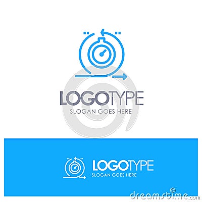 Agile, Cycle, Development, Fast, Iteration Blue OutLine Logo With Place ...