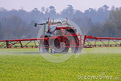 Agricultural Machine Spraying Crops Royalty Free Stock Image - Image ...