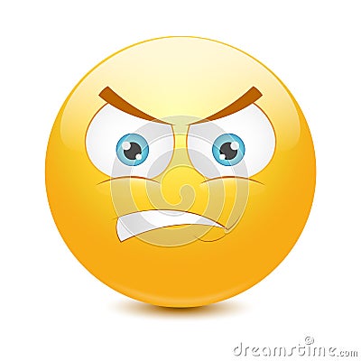 Agry Emoticon Cartoon Vector | CartoonDealer.com #37845153