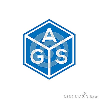 AGS Letter Logo Design On Black Background. AGS Creative Initials ...