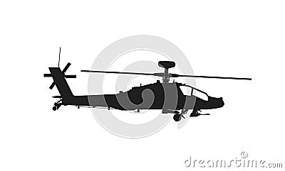 Ah-64 Apache Attack Helicopter Icon. Us Army Symbol. Isolated Vector ...