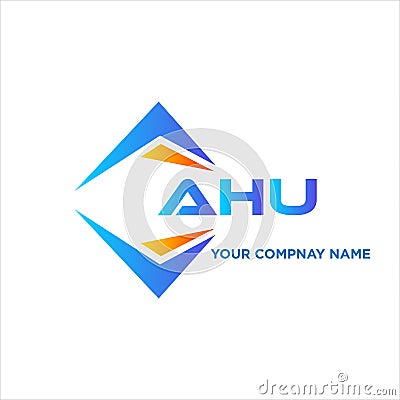 AHU Abstract Technology Logo Design On White Background. AHU Creative ...