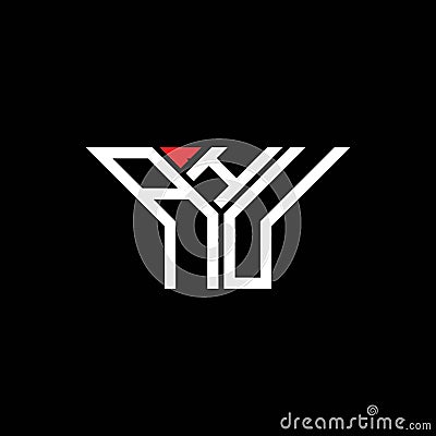 AHU Letter Logo Creative Design With Vector Graphic, AHU ...