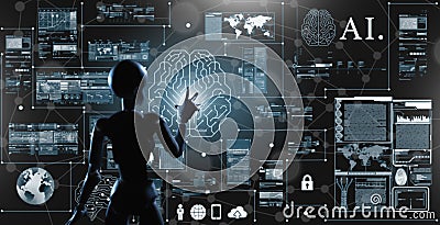 AI, Artificial Intelligence Conceptual Of Next Generation Techno Royalty-Free Stock Image ...