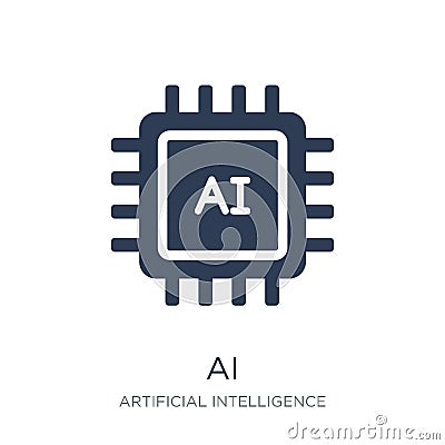 AI Icon. Trendy Flat Vector AI Icon On White Background From Art ...
