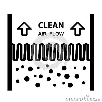 Air Filter Effect Symbol Vector Illustration | CartoonDealer.com #67451138