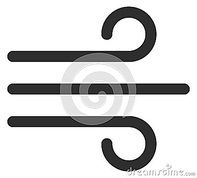 Air Motion Line Icon. Wind Breeze Symbol Cartoon Vector | CartoonDealer ...