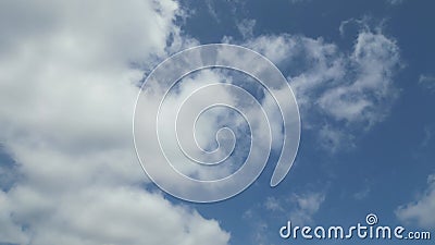 Air Plane Drone Window View Time Lapse Clouds and Blue Sunny Sky Loop ...