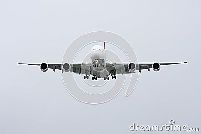 Airbus A380 In Flight - Front View Royalty Free Stock Image - Image ...