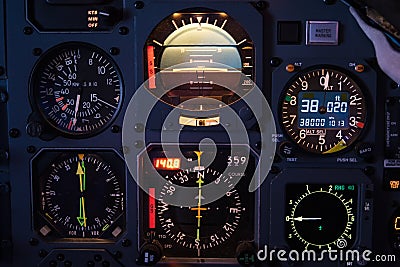 Aircraft Cockpit Instruments Stock Photo - Image: 85237290