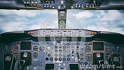 Aircraft Dashboard. Stock Illustration - Image: 42906072