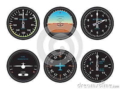 Aircraft Gauges Cartoon Vector | CartoonDealer.com #43760527