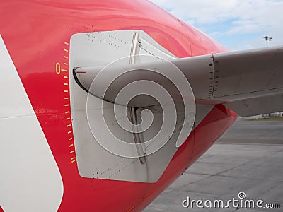 Aircraft Horizontal Stabilizer Angle Of Incidence Scale Located At ...