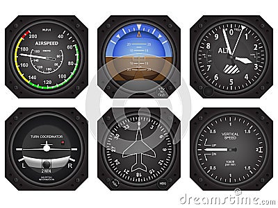 Aircraft Instruments Cartoon Vector | CartoonDealer.com #33549111