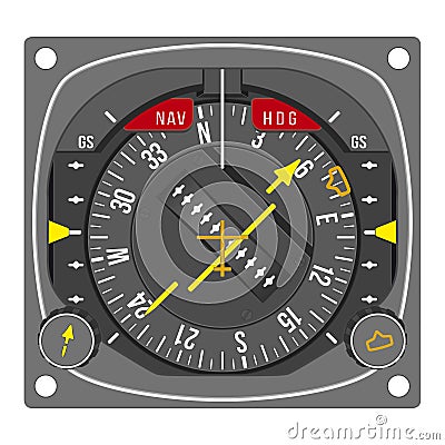 Aircraft Navigation Indicator - HSI (vector) Stock Images - Image: 21963014
