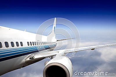 Flying-up plane in the sky stock photo. Image of landing - 33412032