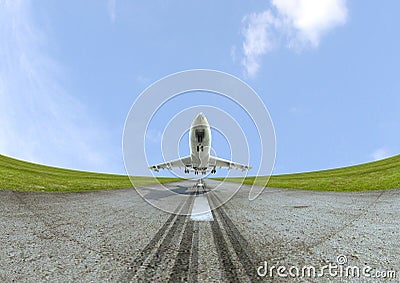 Airplane Take Off Graphic Royalty Free Stock Images - Image: 3625669