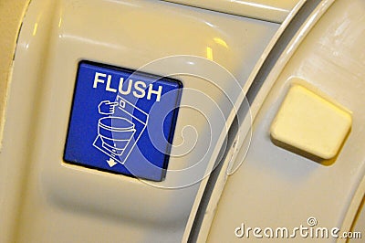 Airplane Toilet Flushing Sign Royalty-Free Stock Image | CartoonDealer ...