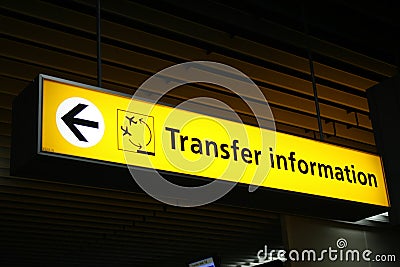 Airport Transfer Sign Royalty Free Stock Photo - Image: 2317065