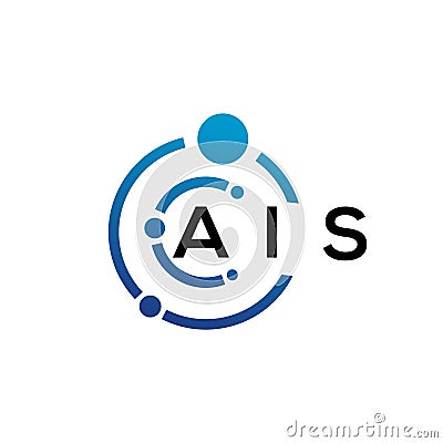 AIS Letter Logo Design On Black Background. AIS Creative Initials ...