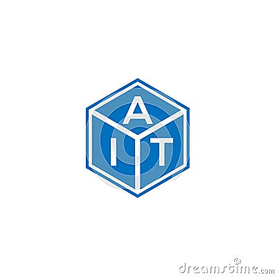 AIT Letter Logo Design On Black Background. AIT Creative Initials ...