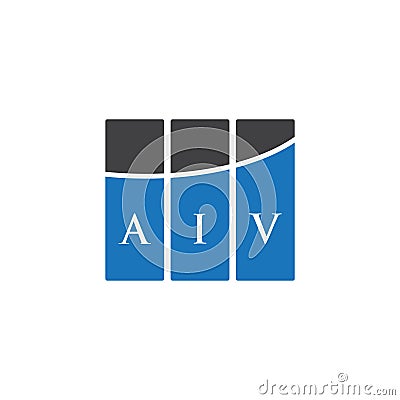 AIV Letter Logo Design On Black Background. AIV Creative Initials ...