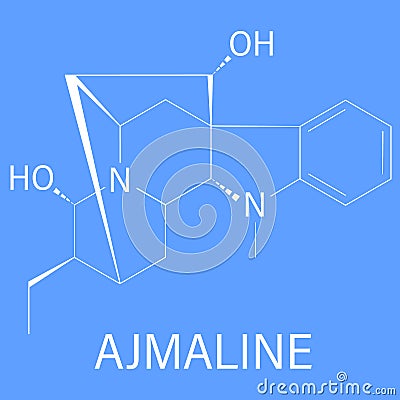 Ajmaline Antiarrhytmic Agent Molecule. Skeletal Chemical Formula ...