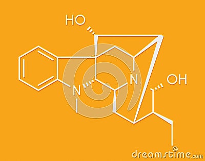 Ajmaline Antiarrhytmic Agent Molecule. Skeletal Formula. Stock Image ...