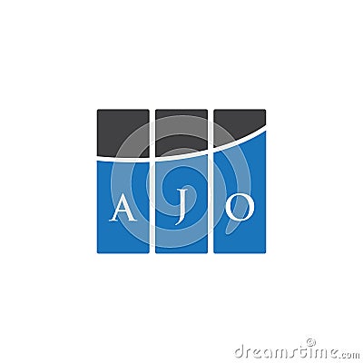 AJO Letter Logo Design On Black Background. AJO Creative Initials ...