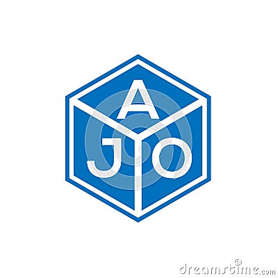 AJO Letter Logo Design On Black Background. AJO Creative Initials ...