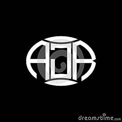 AJR Abstract Monogram Circle Logo Design On Black Background. AJR ...