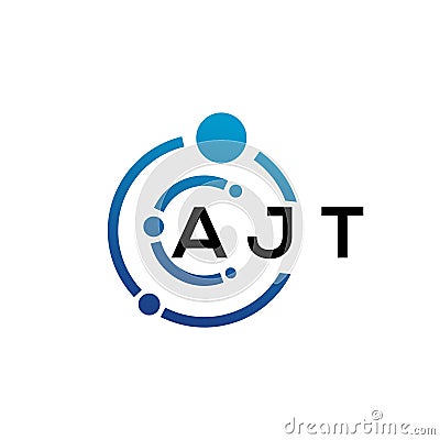 AJT Letter Logo Design On Black Background. AJT Creative Initials ...