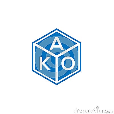 AKO Letter Logo Design On Black Background. AKO Creative Initials ...