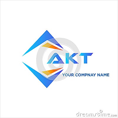 AKT Abstract Technology Logo Design On White Background. AKT Creative ...
