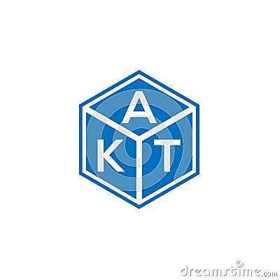 AKT Letter Logo Design On Black Background. AKT Creative Initials ...