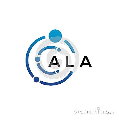 ALA Letter Logo Design On Black Background. ALA Creative Initials ...