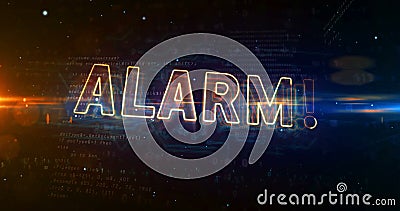 Alarm Abstract Loopable Concept Stock Video - Video of technology ...