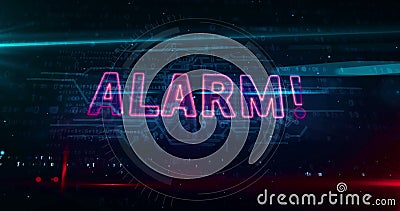Alarm Warning Symbol Abstract Loopable Animation Stock Video - Video of ...