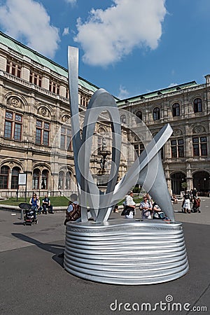 Alban Berg Monument Before The Viennese State Opera At Herbert Von ...