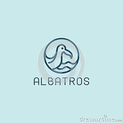 Albatros Logo Design Vector Illustration | CartoonDealer.com #259338965