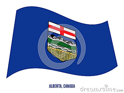 Alberta Flag Waving Vector Illustration On White Background. Provinces ...